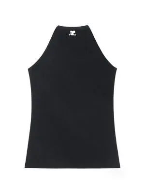 COURREGES Tie-back Tank Top - Black