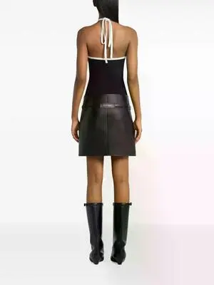 COURREGES Tie-back Tank Top - Black