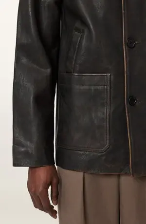 ALLSAINTS Hartwell Leather Western Coat