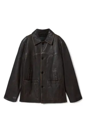 ALLSAINTS Hartwell Leather Western Coat