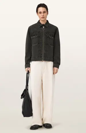 ALLSAINTS Brightmore Zip Denim Jacket
