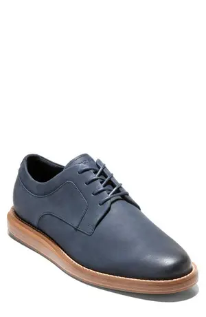 Cole Haan Grand Neoclassic Plain Toe Derby - Navy Blazer Nubuck/italian