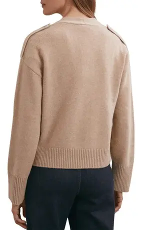 REISS Maya V-neck Wool-blend Cardigan