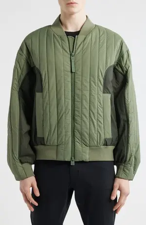 Rains Quilted Bomber Jacket