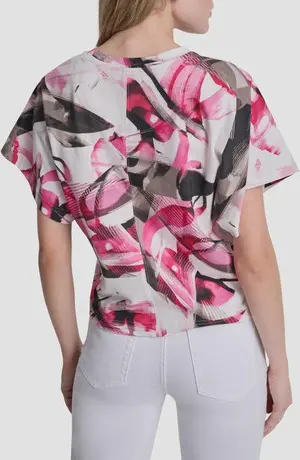 Dkny Print Tee Shirt - Spring Wisps
