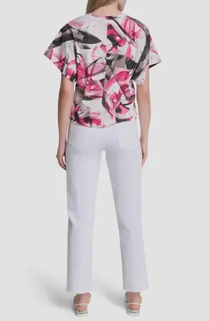 Dkny Print Tee Shirt - Spring Wisps