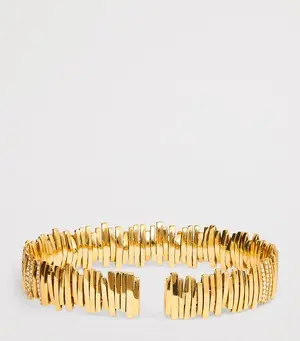SUZANNE KALAN Yellow And Diamond Pavé Cuff Bangle