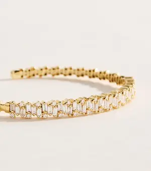SUZANNE KALAN Diamond Shimmer Bangle - Gold