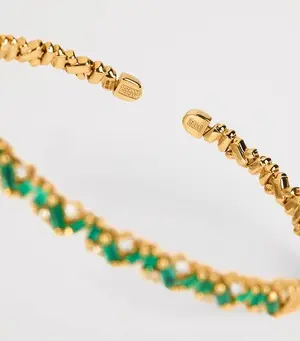 SUZANNE KALAN Yellow Diamond And Emerald Frenzy Reborn Bangle - Gold