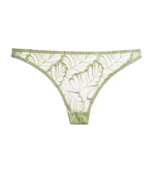 COCO DE MER Lace Laurel Brazilian Briefs