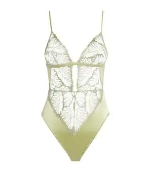 COCO DE MER Lace-trim Laurel Bodysuit