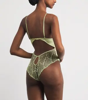 COCO DE MER Lace-trim Laurel Bodysuit