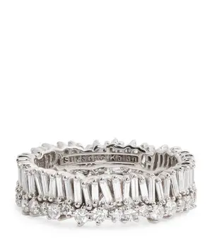 SUZANNE KALAN Gold And Diamond Classic Eternity Ring - White
