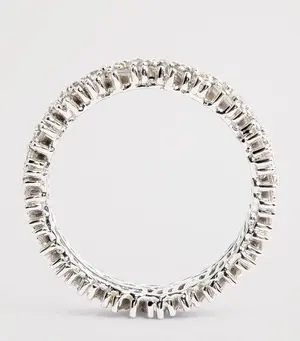 SUZANNE KALAN Gold And Diamond Classic Short Stack Eternity Ring - White