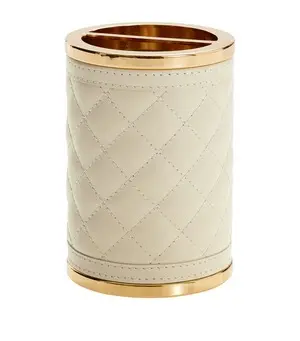 RIVIERE Quilted Toothbrush Holder - Ivory