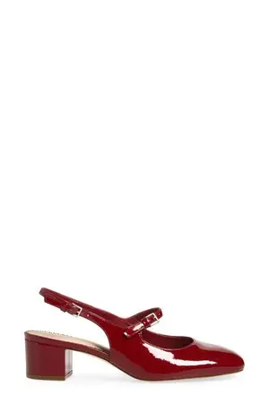Cinq À Sept Diana Slingback Block Heel Pumps - Cerise