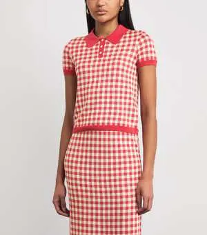 Guest In Residence Silk-linen Shrunken Polo Sweater