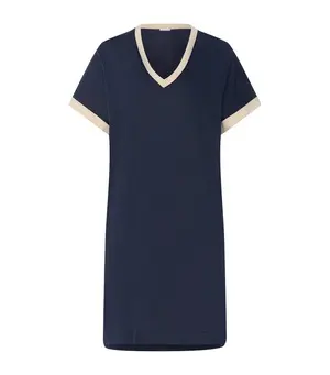 Hanro Cotton-modal Laura Nightdress - Navy