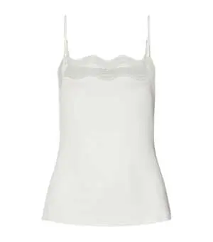 Hanro Square-neck Cira Pyjama Top - Ivory