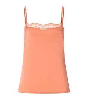 Hanro Square-neck Cira Pyjama Top - Orange
