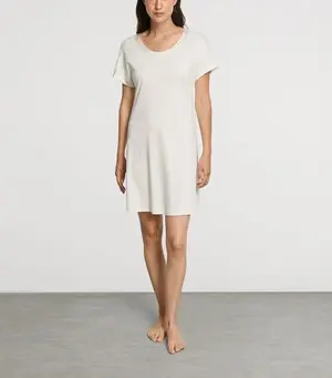 Hanro Cotton Satin-trim Anilla Nightdress
