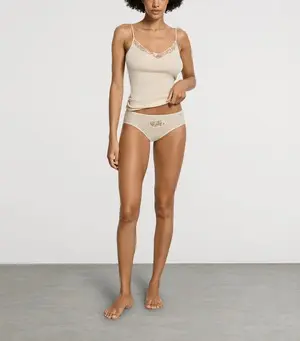 Hanro Cotton Belen Midi Briefs - Beige