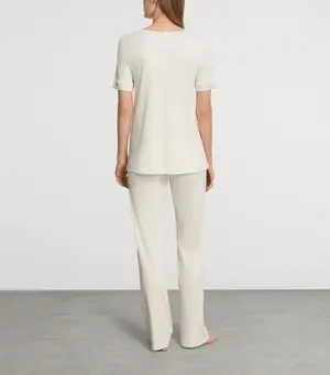 Hanro Cotton Satin-trim Anilla Pyjama Set