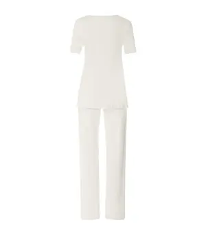 Hanro Cotton Satin-trim Anilla Pyjama Set