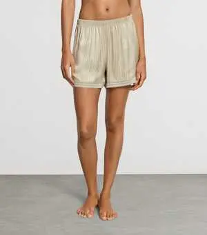 Hanro Satin Striped Lounge Shorts