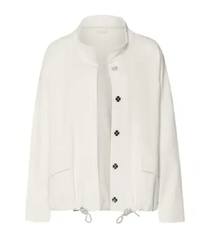 Hanro Stretch-cotton Easy Living Jacket - Ivory