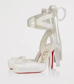 CHRISTIAN LOUBOUTIN Cassia Lace-up Satin Pumps