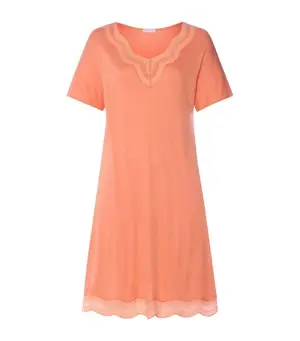 Hanro Short-sleeve Cira Nightdress - Orange