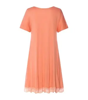 Hanro Short-sleeve Cira Nightdress - Orange