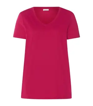 Hanro Stretch-cotton Sleep & Lounge T-shirt - Red