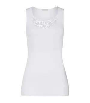 Hanro Cotton Belen Tank Top - White