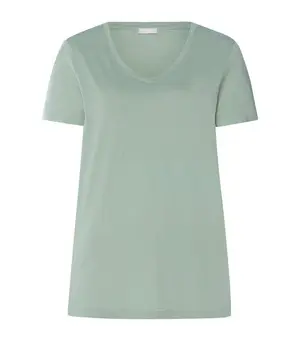 Hanro Stretch-cotton Sleep & Lounge T-shirt - Green