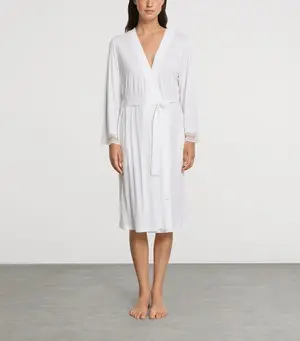 Hanro Modal Lace-trim Robe