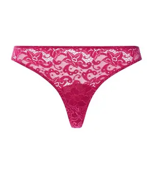 Hanro Lace Moments Thong - Red