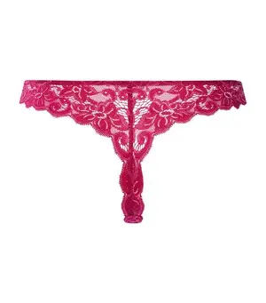 Hanro Lace Moments Thong - Red