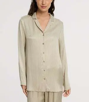 Hanro Stripe Long-sleeve Pyjama Shirt