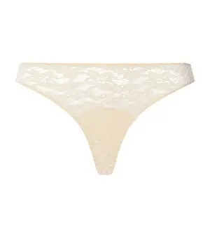 Hanro Lace Moments Thong - Beige