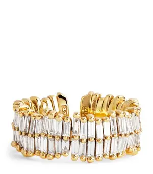 SUZANNE KALAN Yellow And Diamond Eternity Ring - Gold