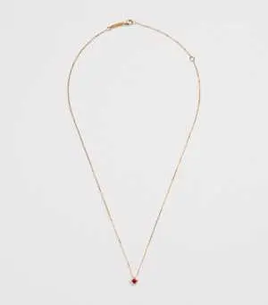 SUZANNE KALAN Mini Diamond And Ruby Princess Pendant Necklace