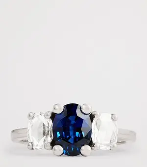 SUZANNE KALAN Gold, Diamond, And Sapphire Ring - White