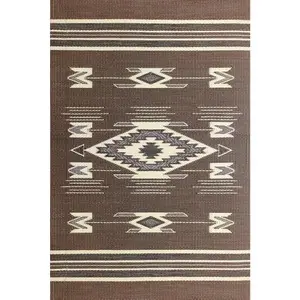 MAD MATS Navajo Rug - Brown - 6'x9'