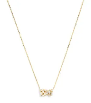 SUZANNE KALAN Yellow And Diamond Shimmer Necklace - Gold