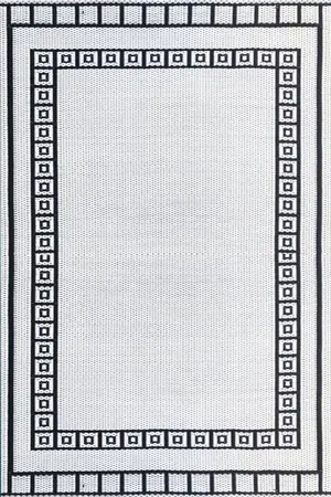 MAD MATS Border Rug - Black White - 6' X 9'