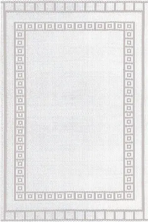 MAD MATS Border Rug White Sand - 5'x8'