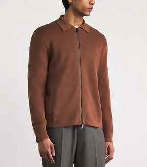 Canali Cotton-blend Zip-up Cardigan