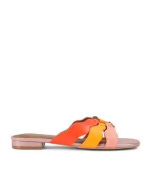 Kurt Geiger Leather Sun Wave Sandals - Pink